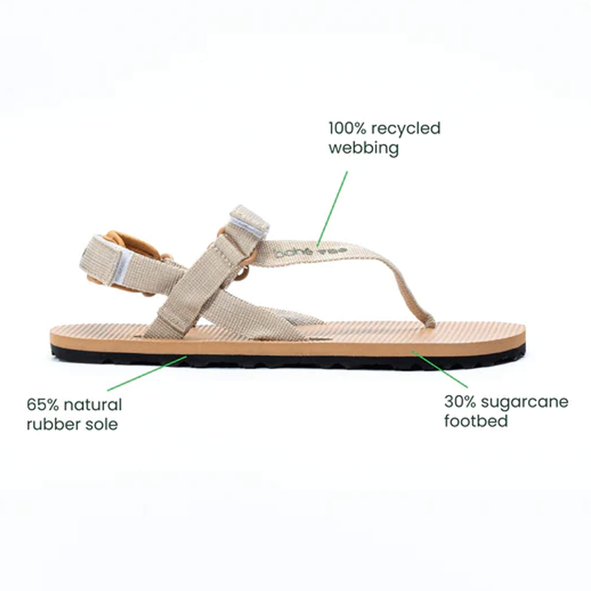 Women's Respire Grounding Barefoot Sandals (Stone) | Bahé